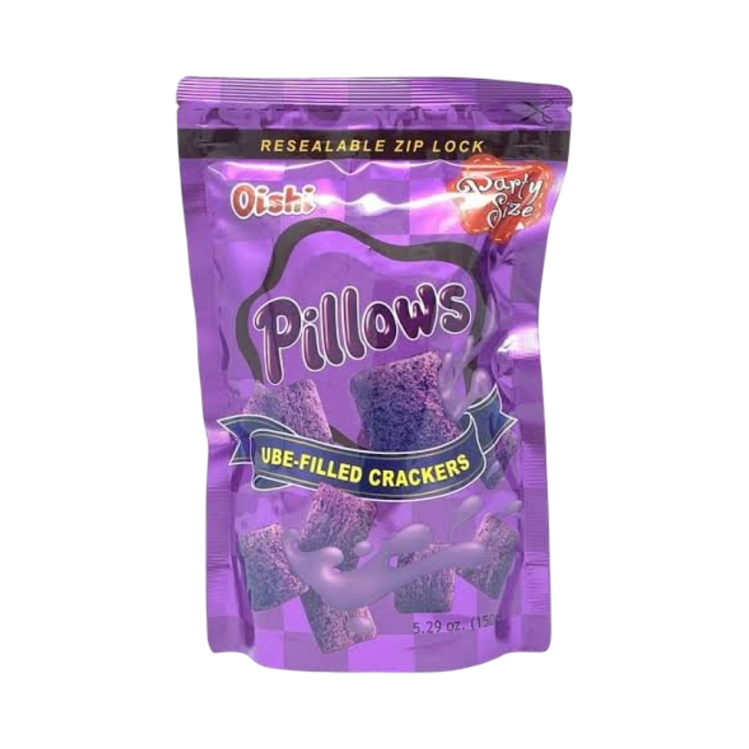 Oishi Pillows Ube Crackers 150g – Cabayan Mart